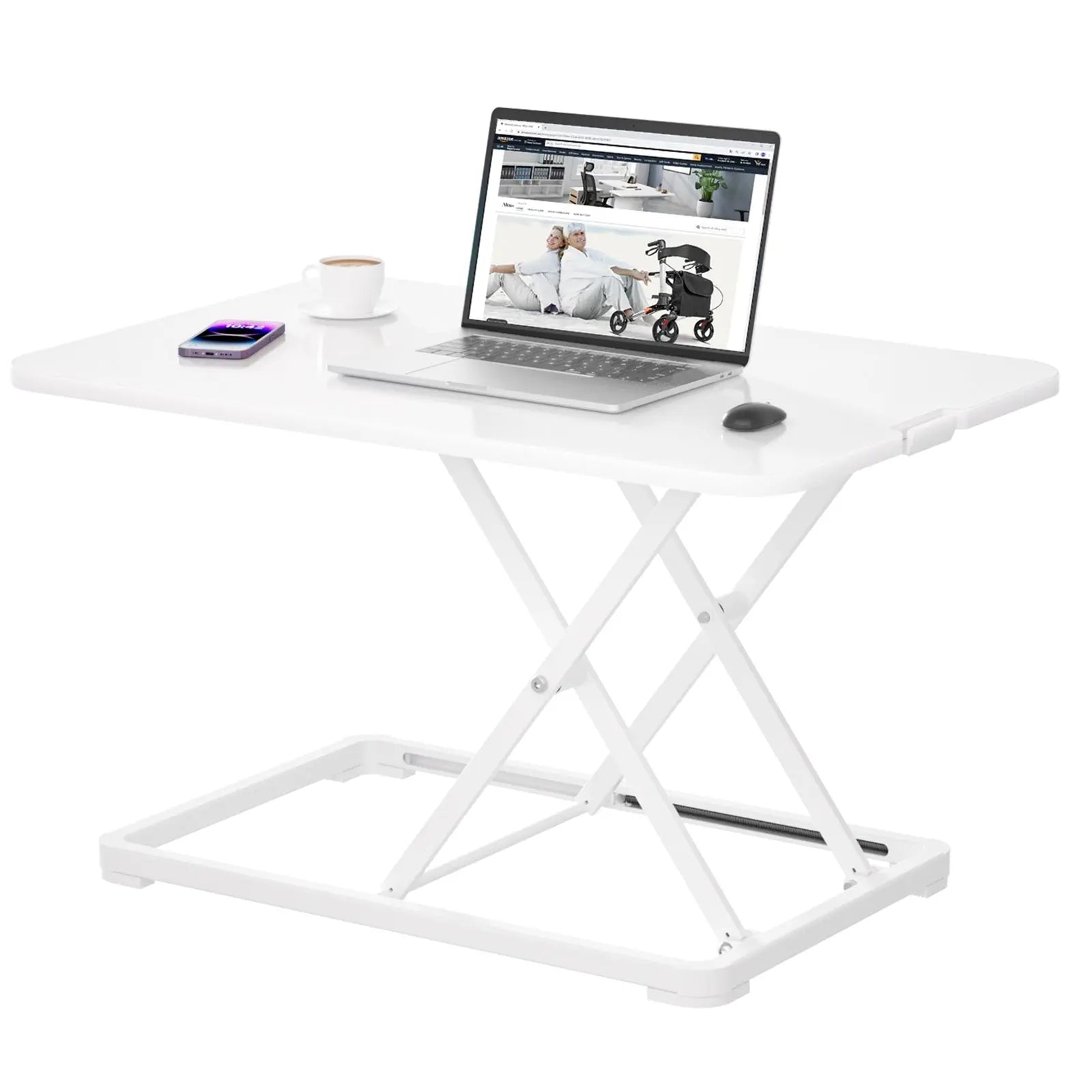 Altus Sit Stand Desk Riser Laptop Desk Standing Desk Converter White ...