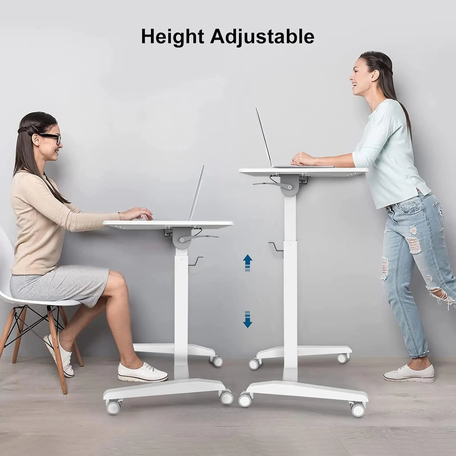 Altus Mobile Sit Stand Desk Laptop Table Adjustable Height Office – RIDEO